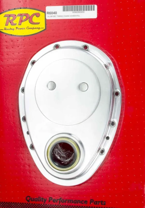 RACING POWER CO-PACKAGED SBC Alum Timing Cover Polished R6040