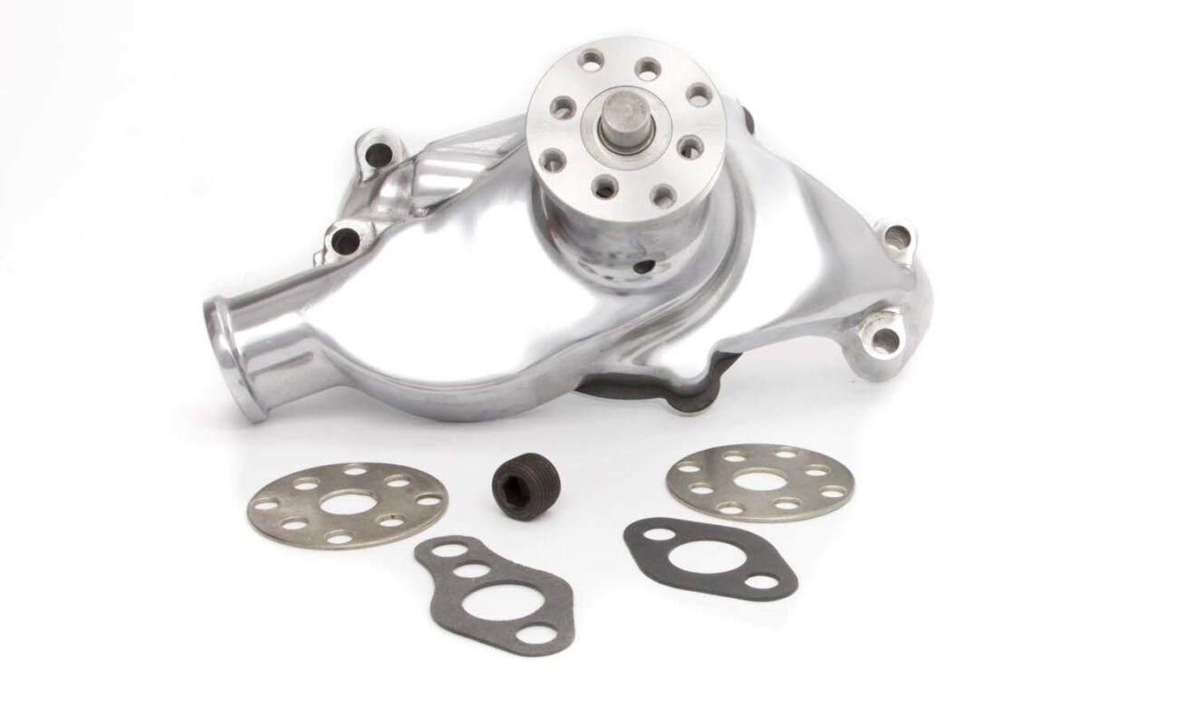 RACING POWER CO-PACKAGED 55-68 SBC Alum Short Water Pump 5/8 Shaft R6916