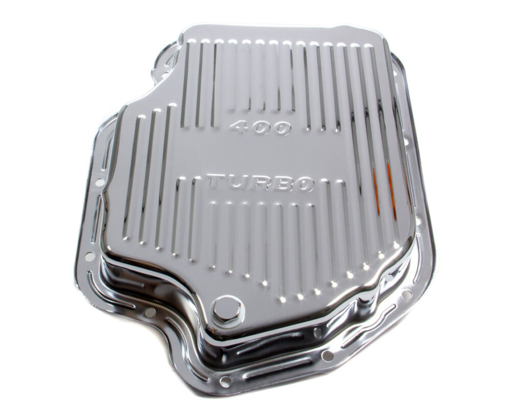 RACING POWER CO-PACKAGED TH400 Trans Pan Chrome Steel Finned R9121