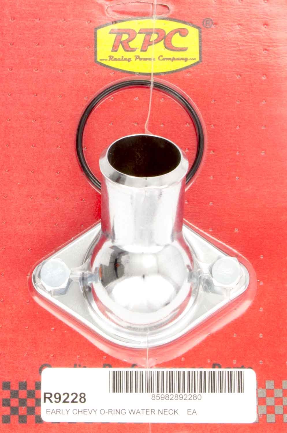RACING POWER CO-PACKAGED 55-64 Chevy V8 Steel 45 Deg Water Neck Chrome ...