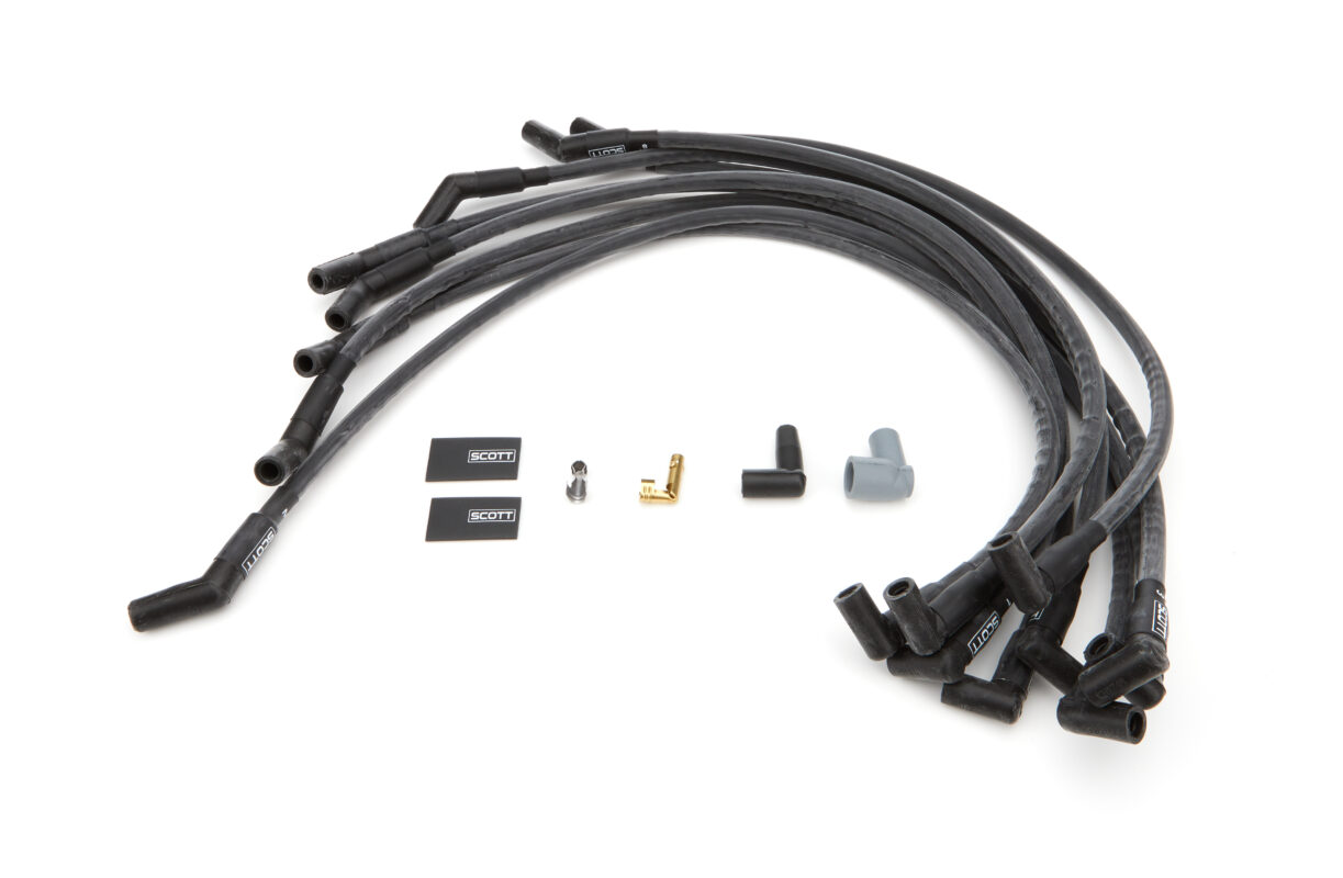 SCOTT PERFORMANCE BBC Spark Plug Wire Set 90-Degree - Black CH-415-1