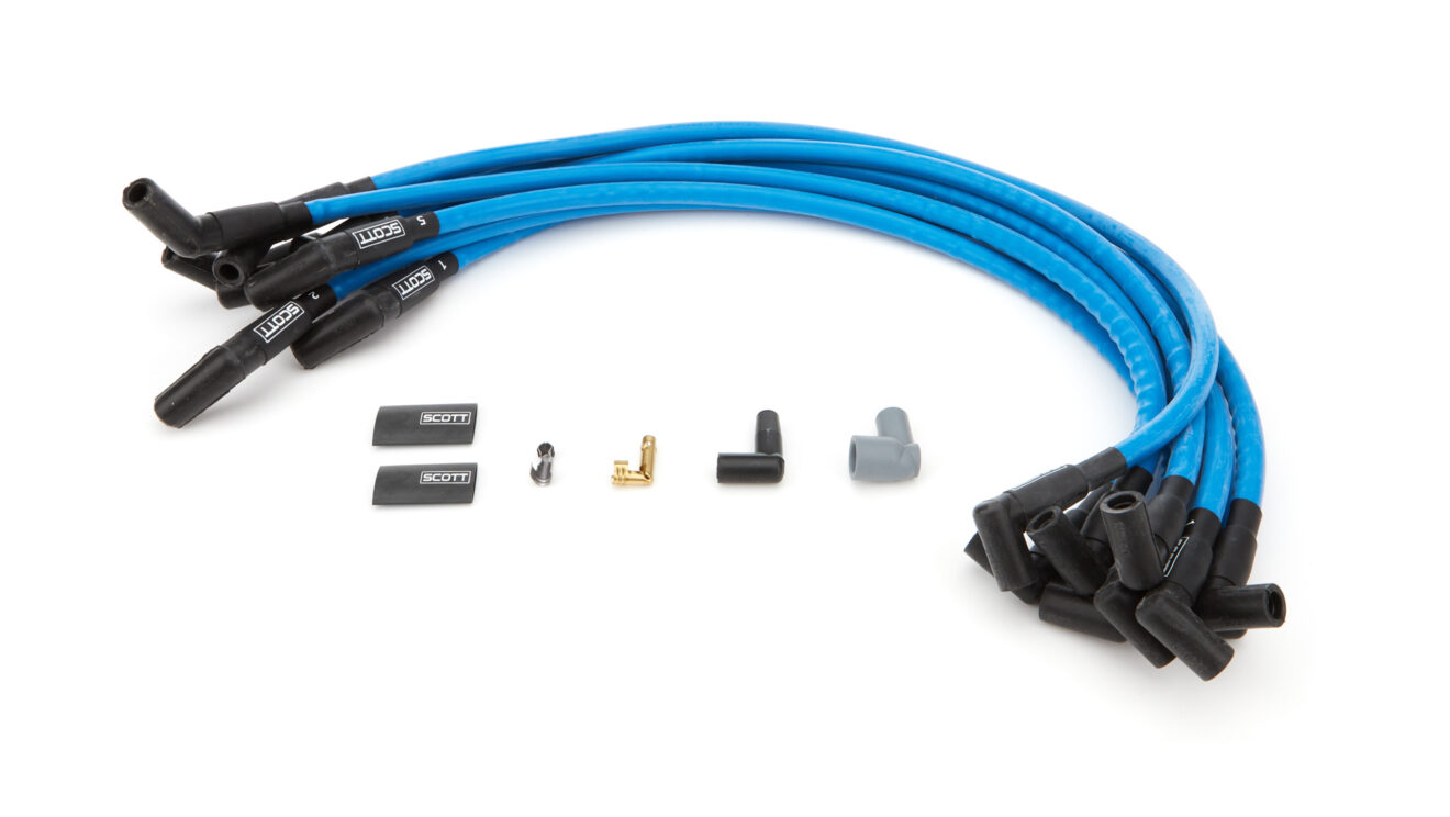 SCOTT PERFORMANCE SBF Spark Plug Wire Set 45-Degree - Blue CH-426-4