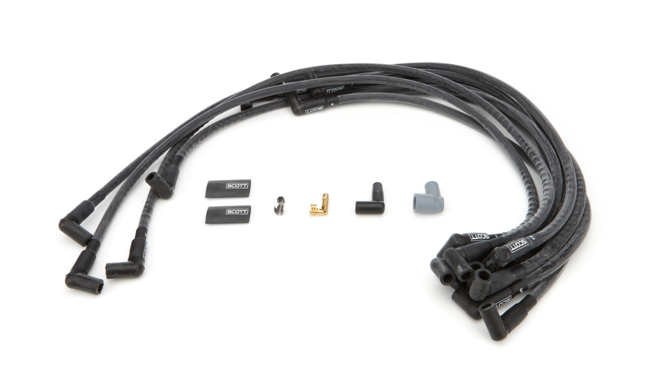 SCOTT PERFORMANCE SBC Spark Plug Wire Set Black 604 Crate Engine CH-604-1