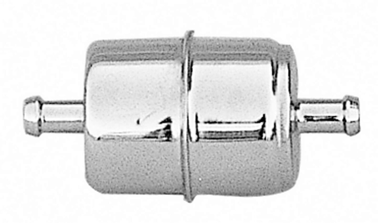 TRANS-DAPT 3/8in Chrome Fuel Filter 9177