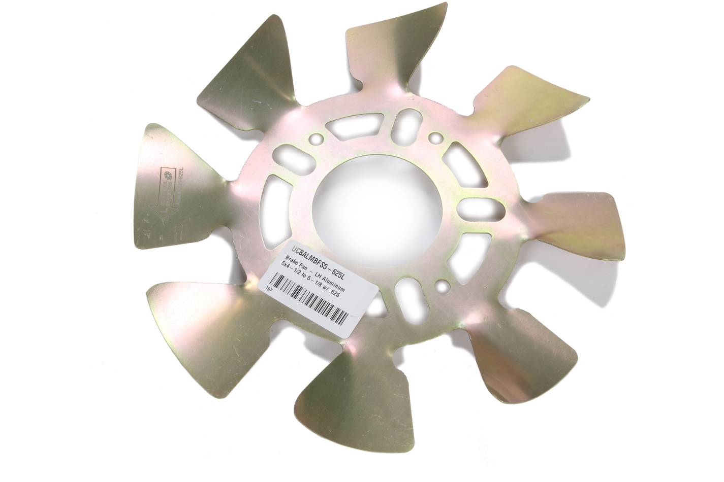 ULTRA COOL BRAKE FANS Brake Fan - LH Aluminum 5x4-1/2 to 5-1/8 w/ .625 ...