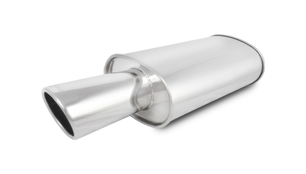 VIBRANT PERFORMANCE STREETPOWER Oval Muffler w/ 4in Round Angle Cut 1042