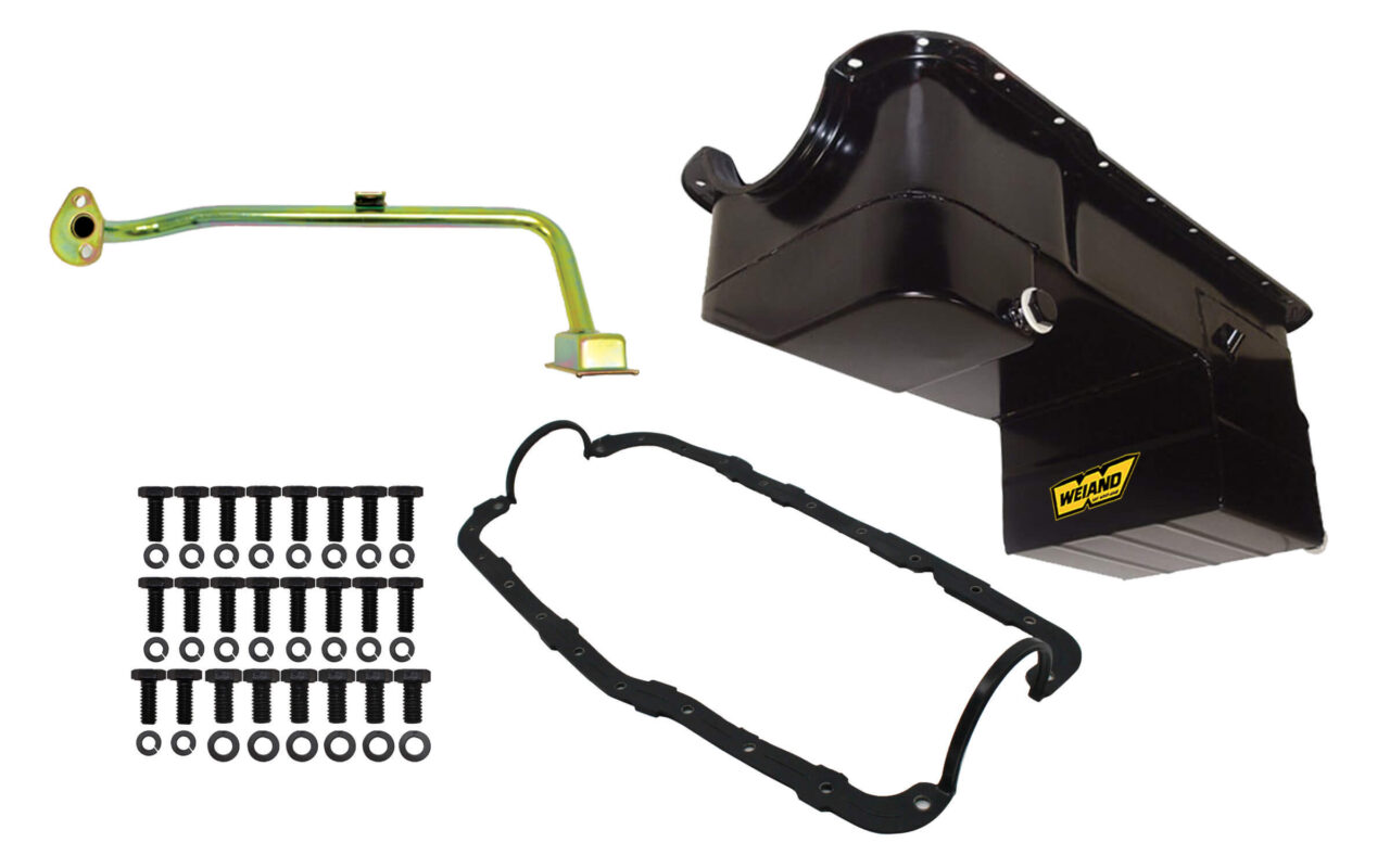 WEIAND 7qt Oil Pan Kit RR Sump SBF 351W 79-93 Black 5038WND