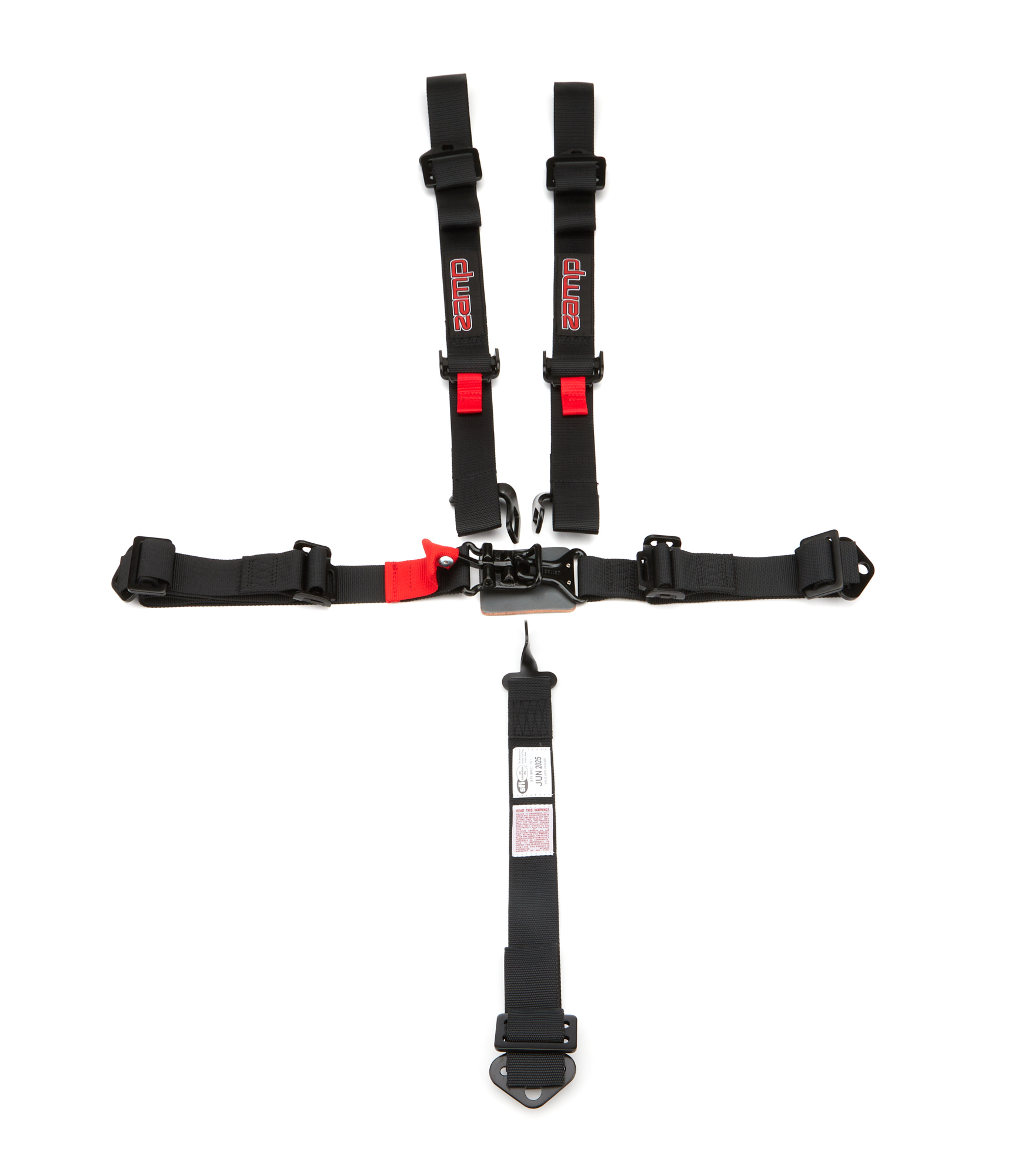 ZAMP Harness 5pt Black L&L 3/2in Shoulder SFI 16.1 HARN01S003