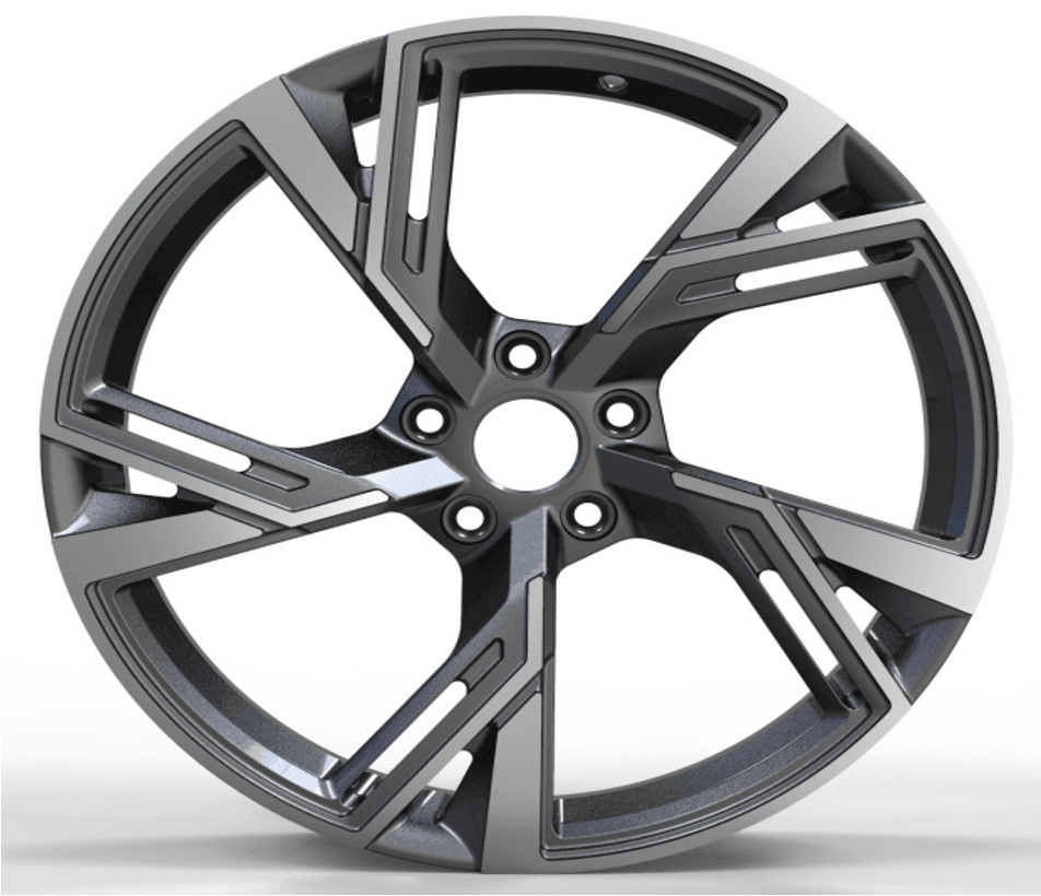 18X8.0 WF Aftermarket Wheel ML0085-1 Gunmetal Machine Face 5X112/66.45 ...