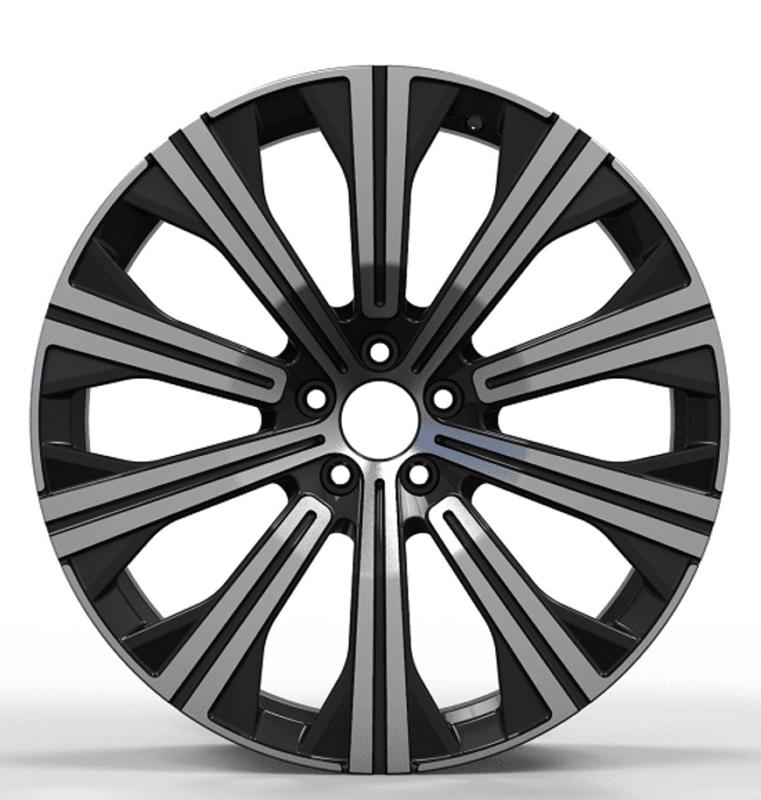 19X8.5 WF Aftermarket Wheel ML0271 Black Machine Face 5X108/63.4, ET 38 mm