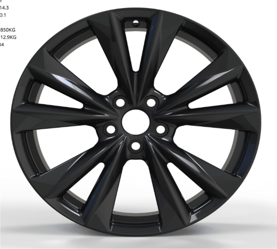 18X8.0 WF Aftermarket Wheel ML0338 Glossy Black 5X114.3/60.1, ET 35 mm