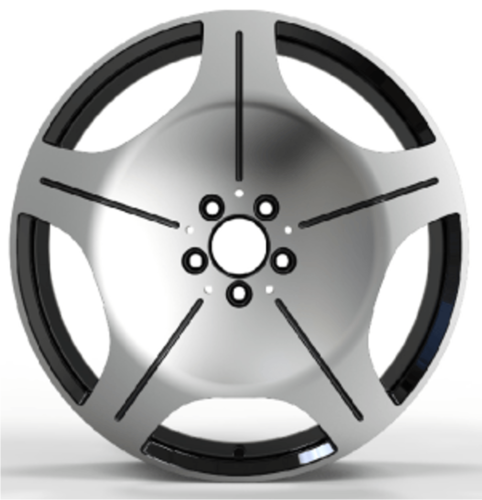 19X8.5 WF Aftermarket Wheel ML0072-3 Black Machine Face 5X114.3/67.1 ...