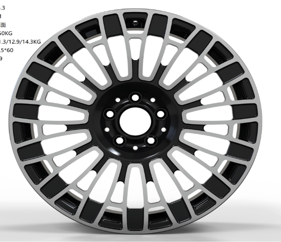 18X8.0 WF Aftermarket Wheel ML0403 Black Machine Face 5X114.3/67.1, ET ...