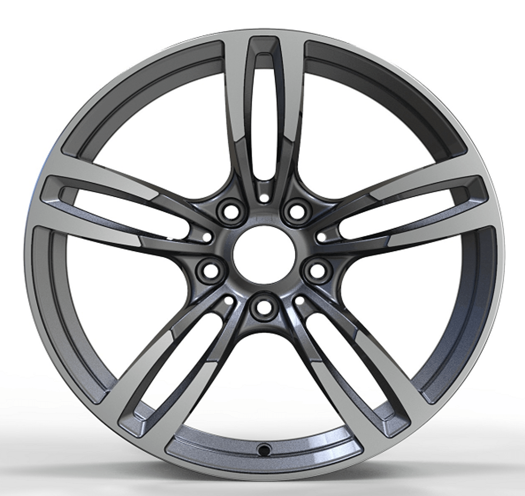 18X8.0 WF Aftermarket Wheel ML0091 Gunmetal Machine Face 5X120/72.56 ...