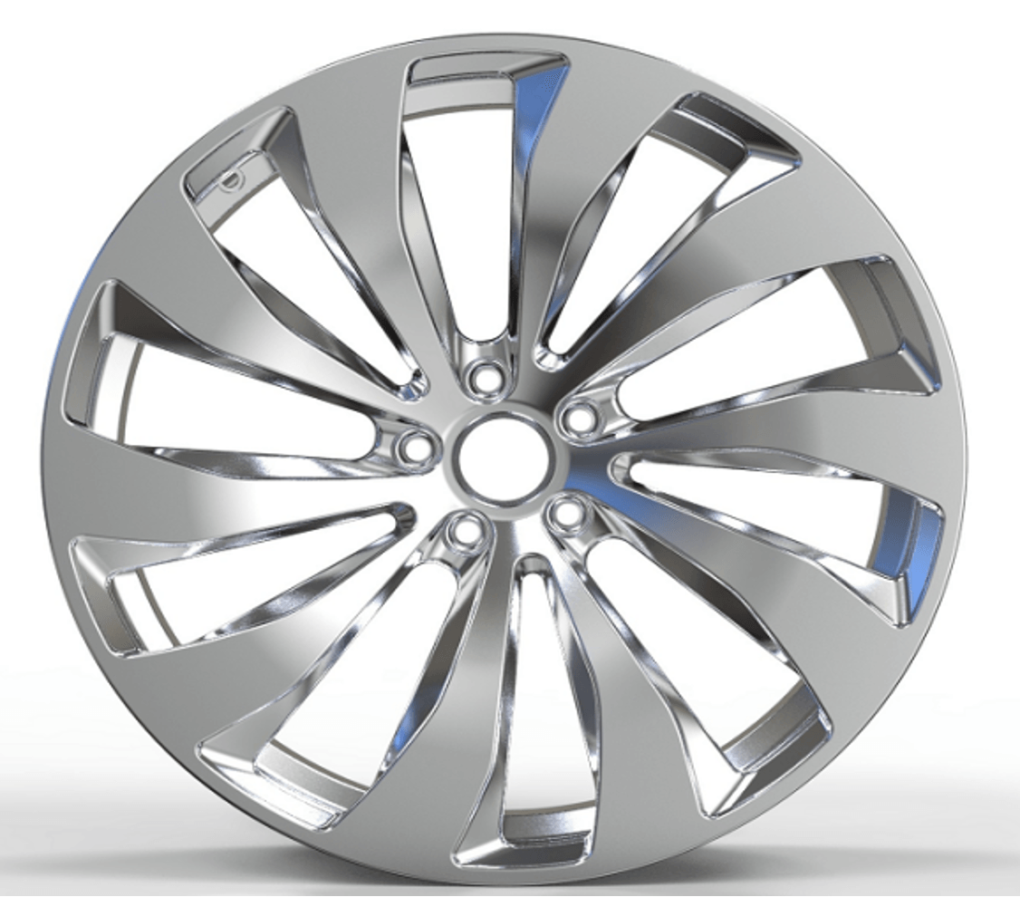 20X9.5 WF Aftermarket Wheel ML0062 Polish 5X112/57.1, ET 40 mm