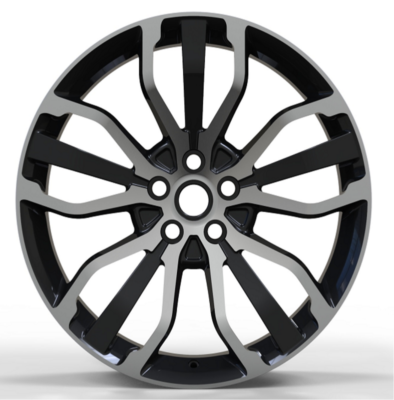 21X9.5 WF Aftermarket Wheel ML0166-1L Black Machine Face 5X120/72.56 ...