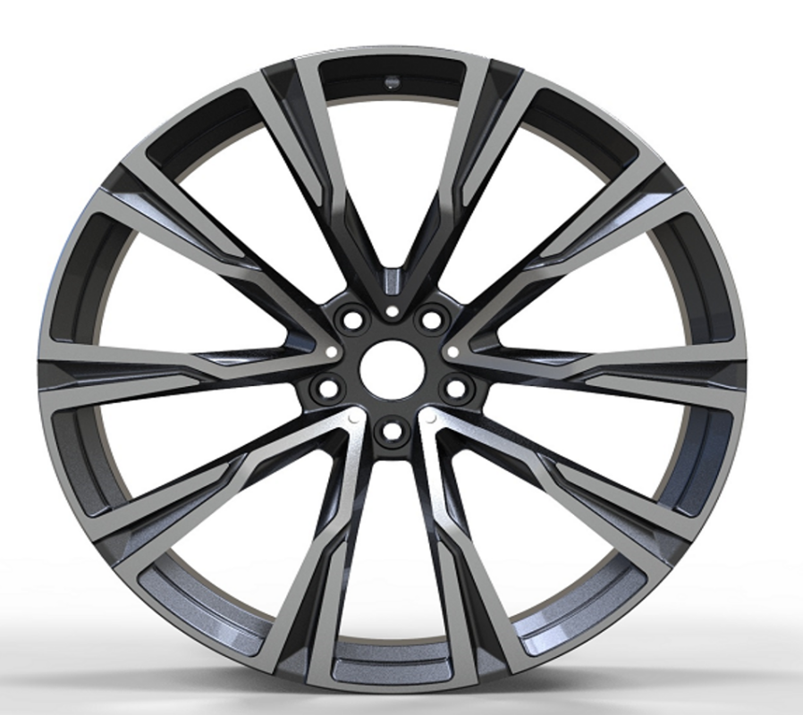 22X10.5 WF Aftermarket Wheel ML0259-2 Gunmetal Machine Face 5X112/66.5 ...