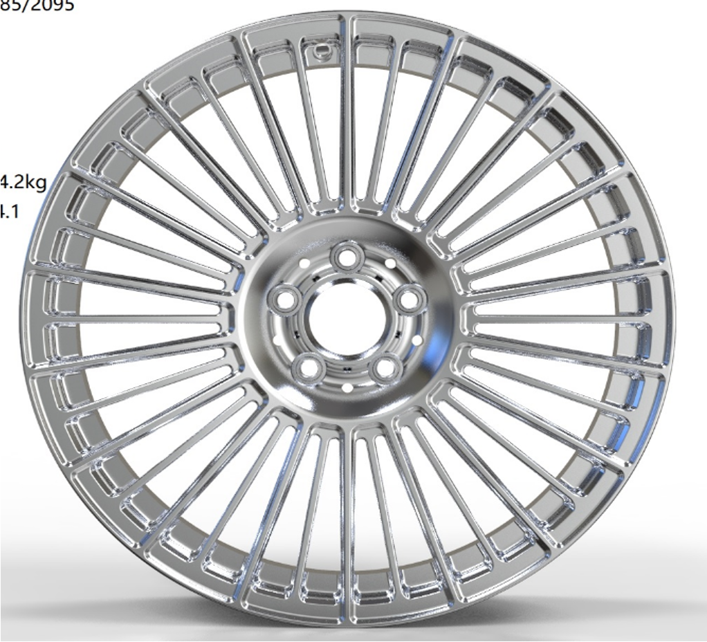 20X8.5 WF Aftermarket Wheel ML0361-2 Polish 5X112/66.45, ET 36 mm