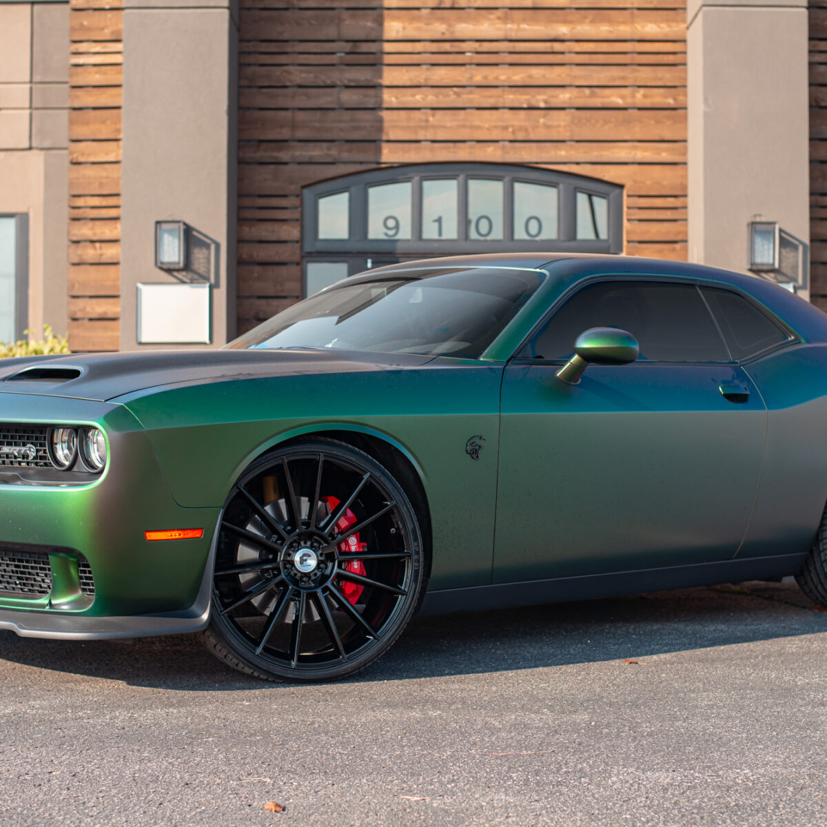 Dodge Challenger Hellcat Army Green