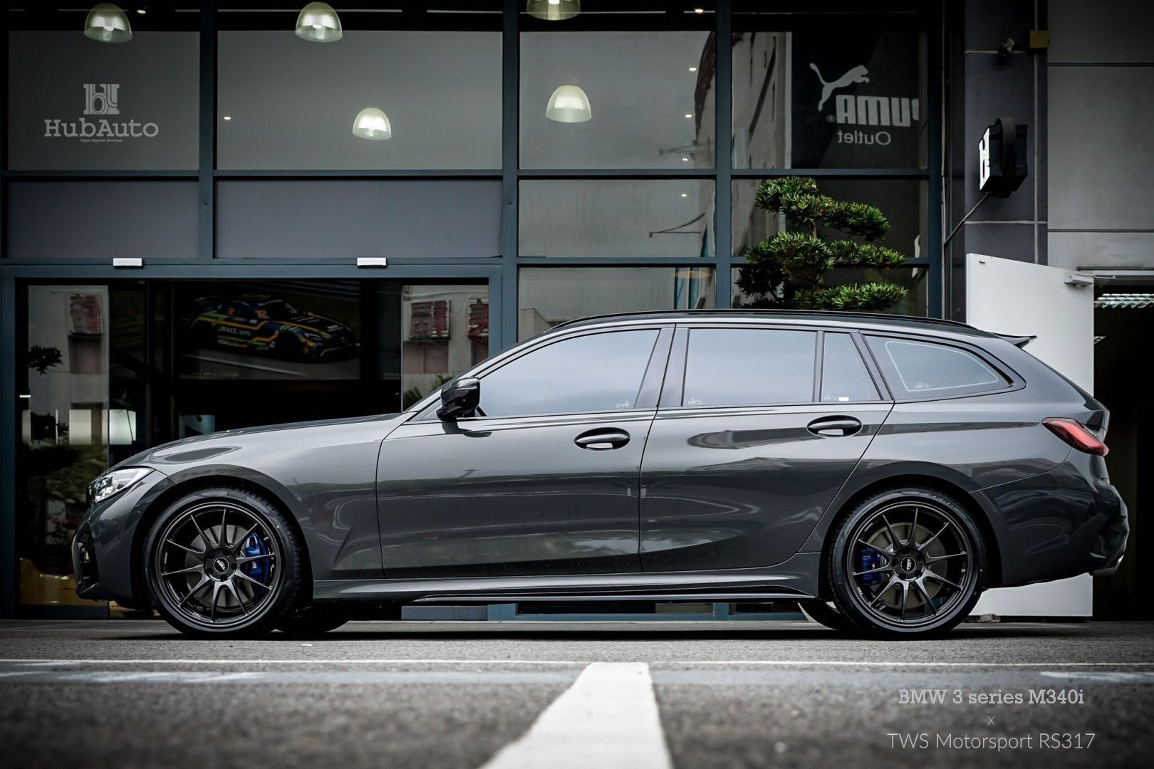 BMW 3 series M340i Estate G21 Grey TWS Forged Motorsport RS317