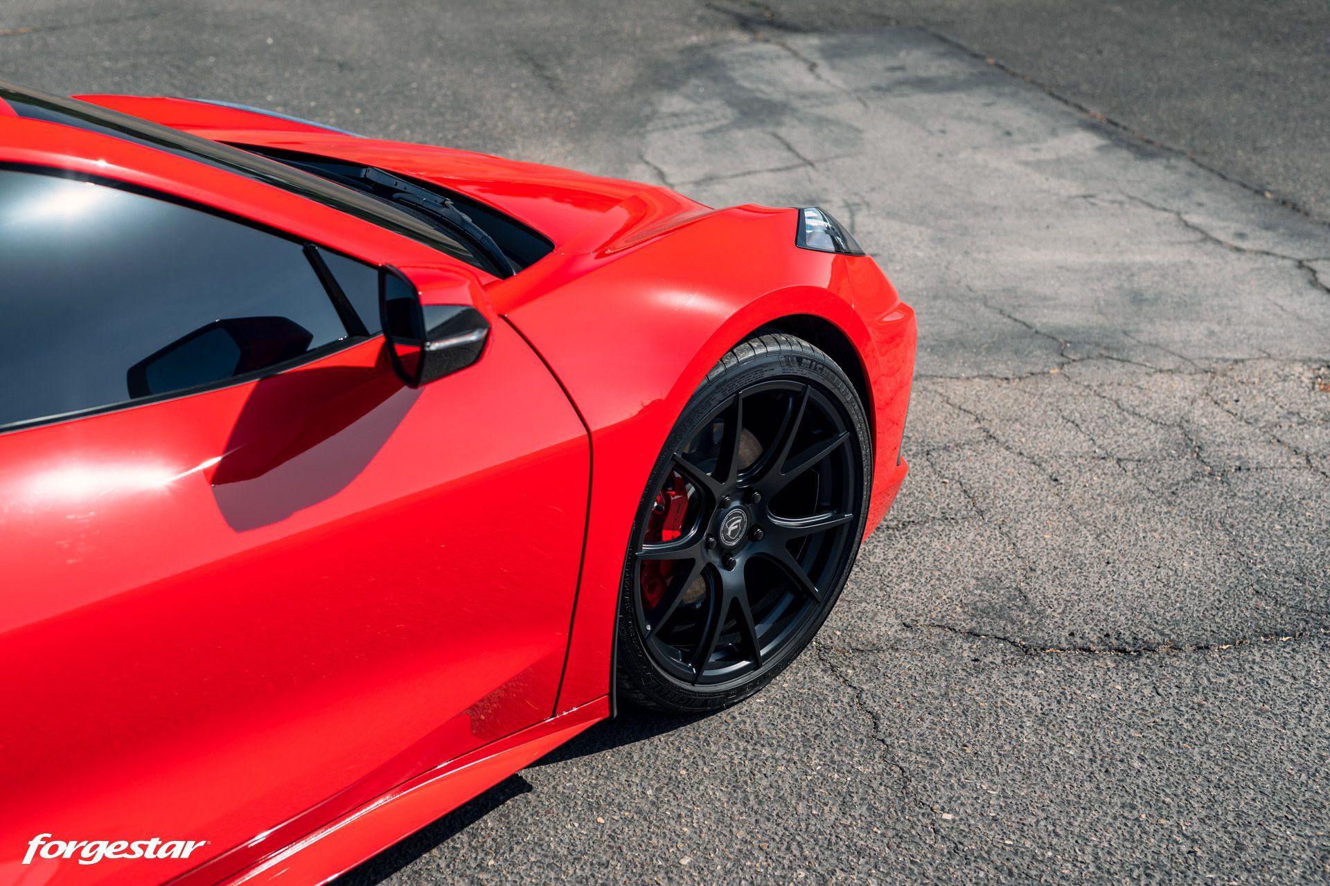 Chevrolet Corvette C8 Stingray Red Forgestar CF5V