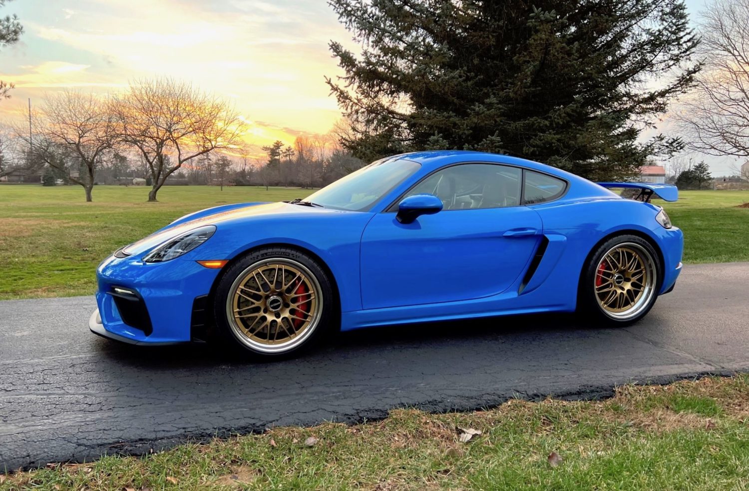 Porsche Cayman GT4 718 Shark Blue Forgeline GX3R | Wheel Front