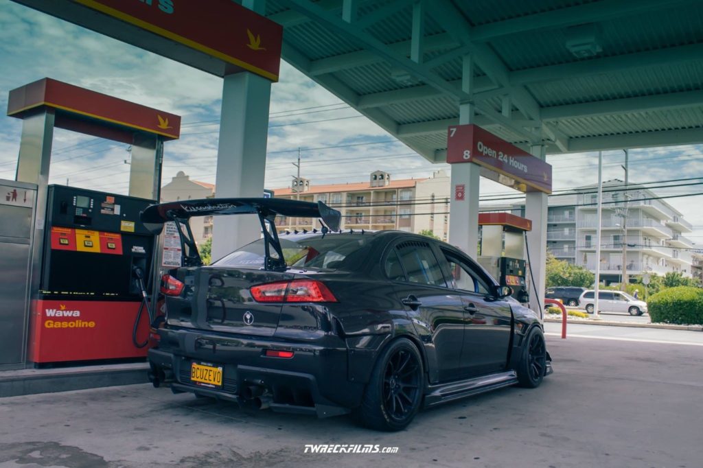 Mitsubishi Evolution X Black SSR GTV02 | Wheel Front