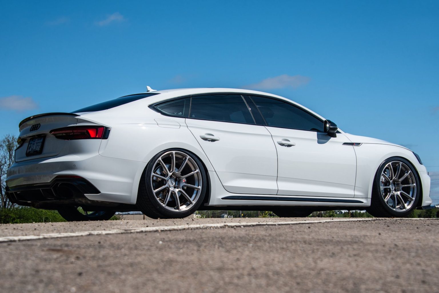 Audi RS5 B9 White With Forgeline GTD1 5-Lug Wheel