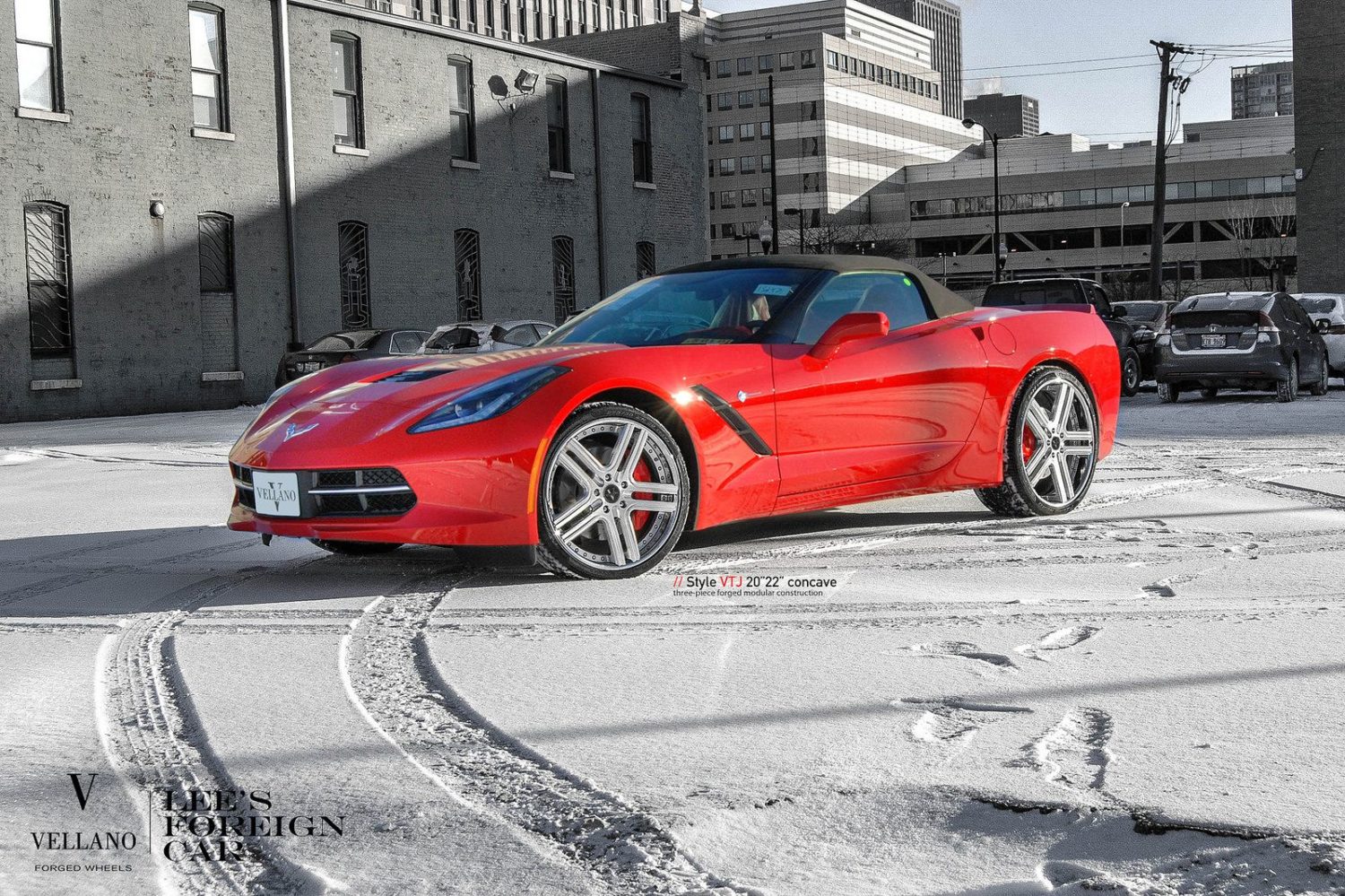 Chevrolet Corvette C7 Stingray Red Vellano VTJ Concave | Wheel Front