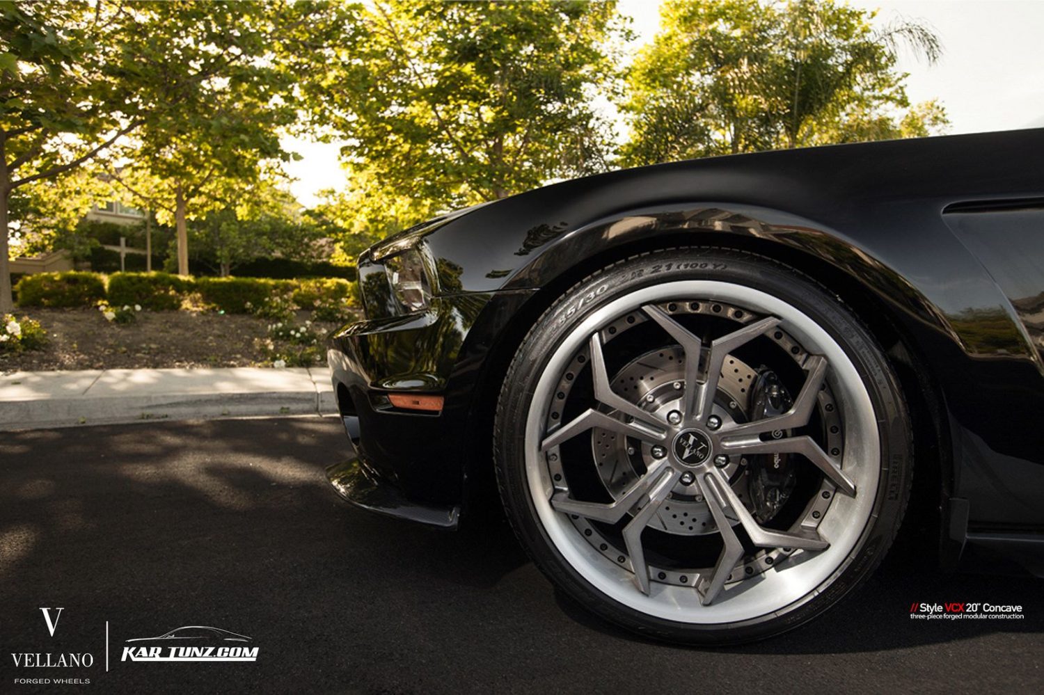 Ford Mustang S197 Black Vellano VCX Concave | Wheel Front