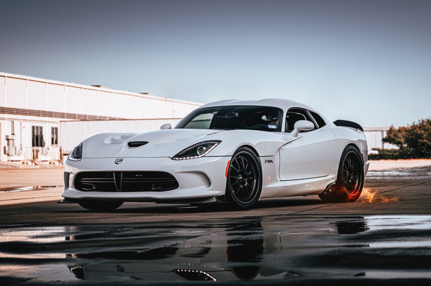 Dodge Viper White with Forgeline GA3R-6 Aftermarket Wheels | Wheel Front