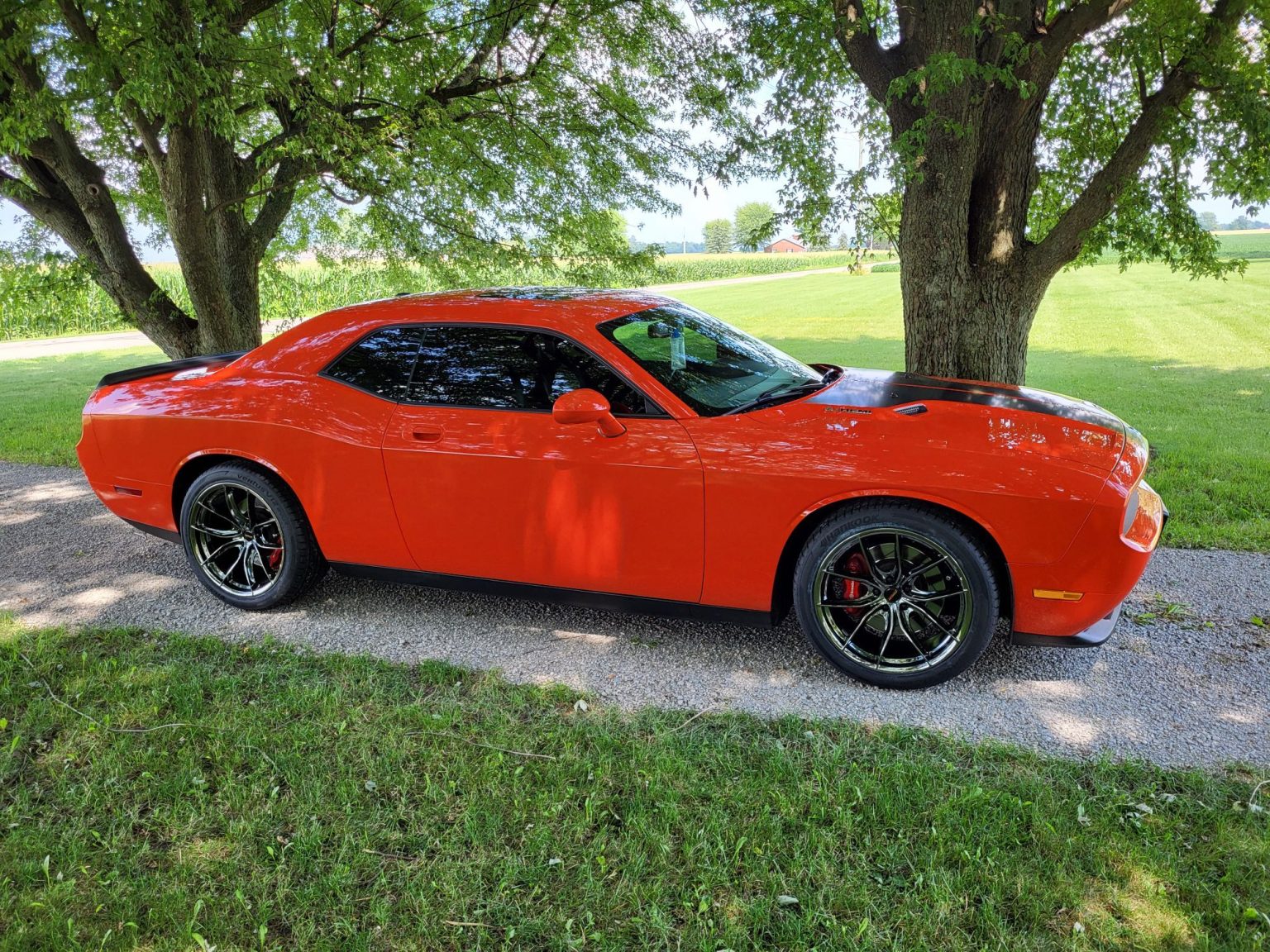 Dodge Challenger Orange Forgeline Flow Formed F01 | Wheel Front