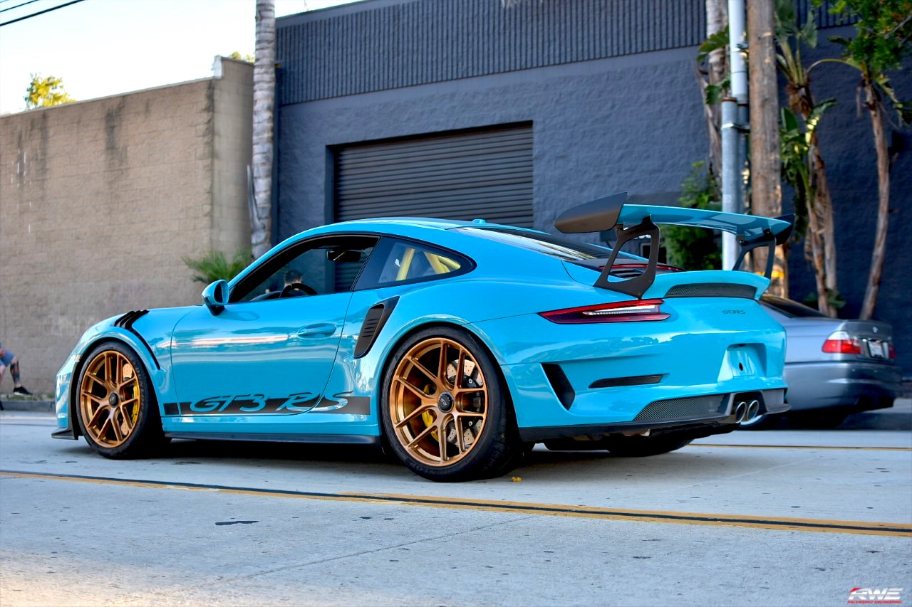 Porsche 911 GT3 RS 991 Miami Blue Forgeline VX1R Wheel Wheel Front