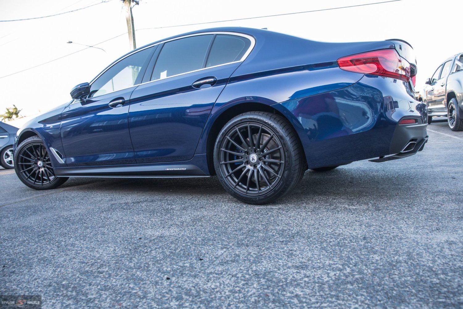 BMW 5 Series 530i G30 Blue with Asanti ABL-14 Aftermarket Wheels Wheel ...