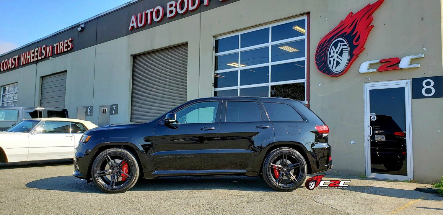 Jeep Grand Cherokee SRT8 Black with Savini SV-F 3 Aftermarket Wheels ...