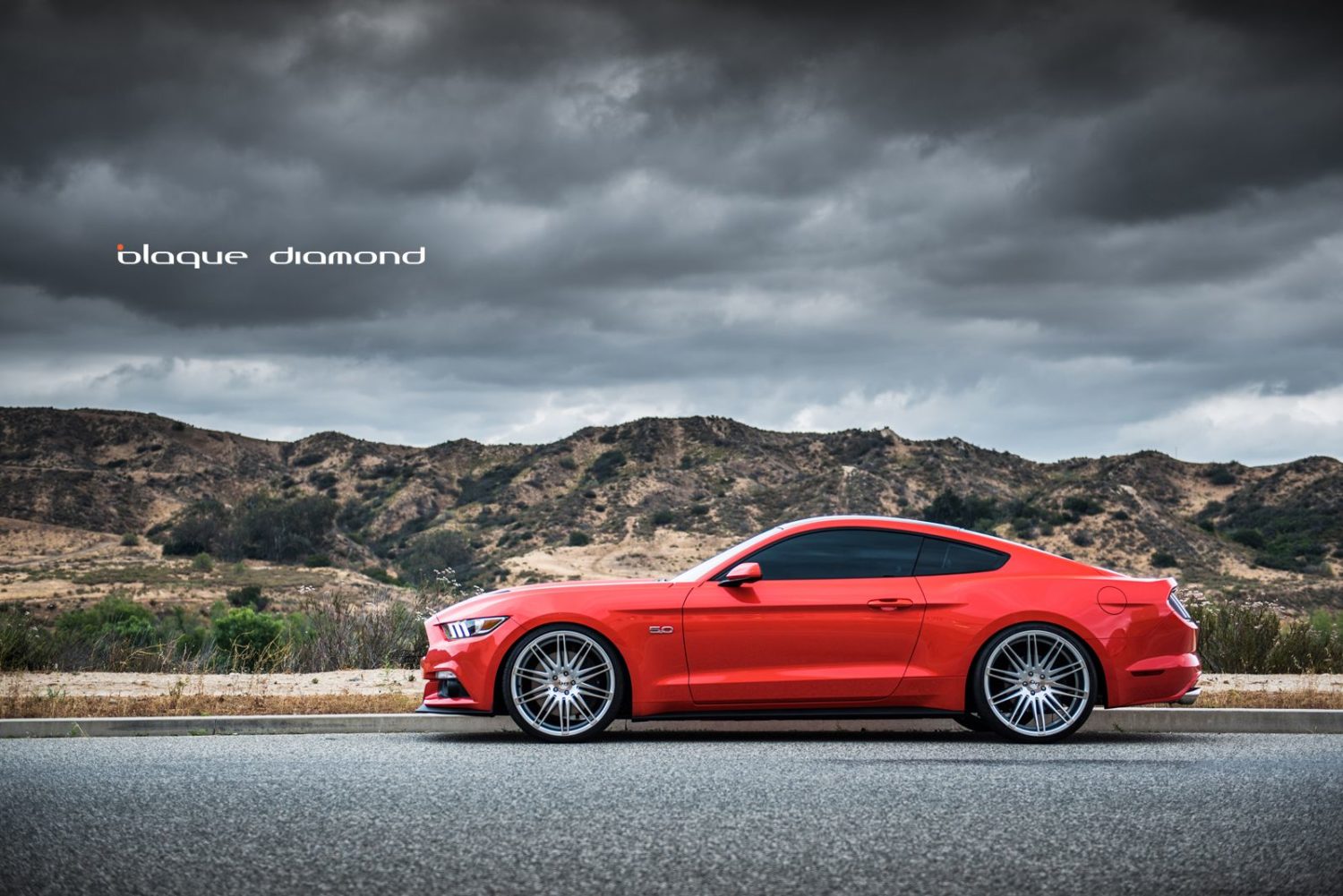 Ford Mustang S550 Red Blaque Diamond BD-2 | Wheel Front