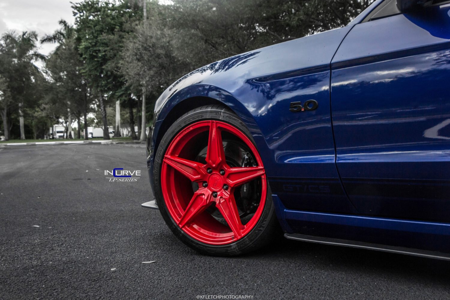 Ford Mustang S197 Blue Incurve LP-5 Wheel | Wheel Front