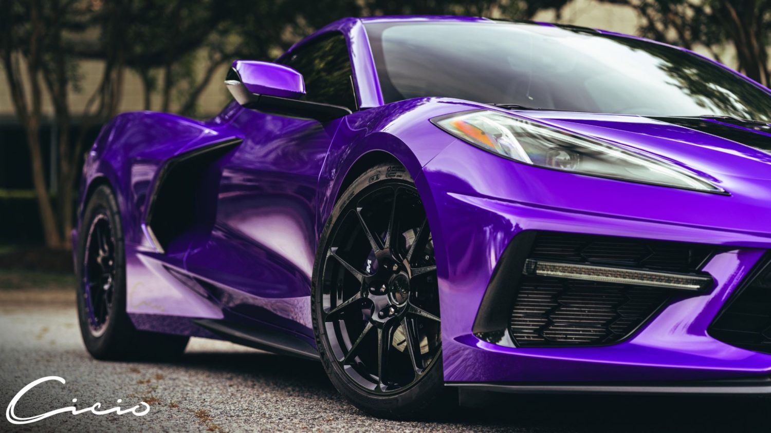 Chevrolet Corvette C8 Stingray Purple Forgeline GS1 Beadlock | Wheel Front
