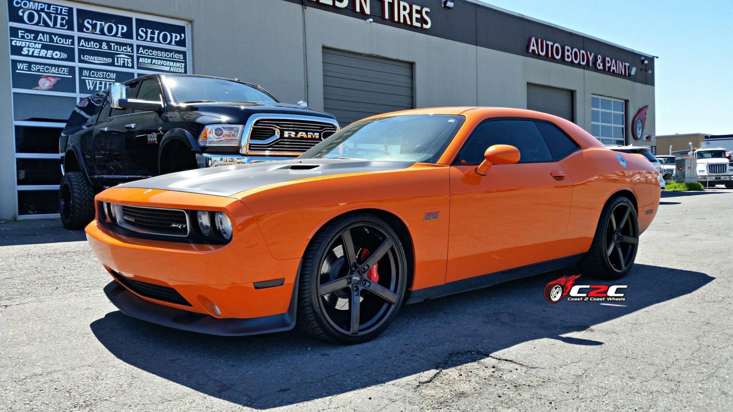 2012 Dodge Challenger SRT8 Orange American Racing AR920 Blockhead ...