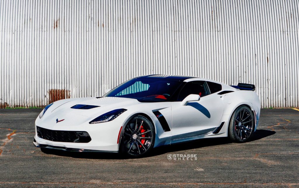Chevrolet Corvette C7 Z06 White Strasse SV1 MONOBLOCK | Wheel Front