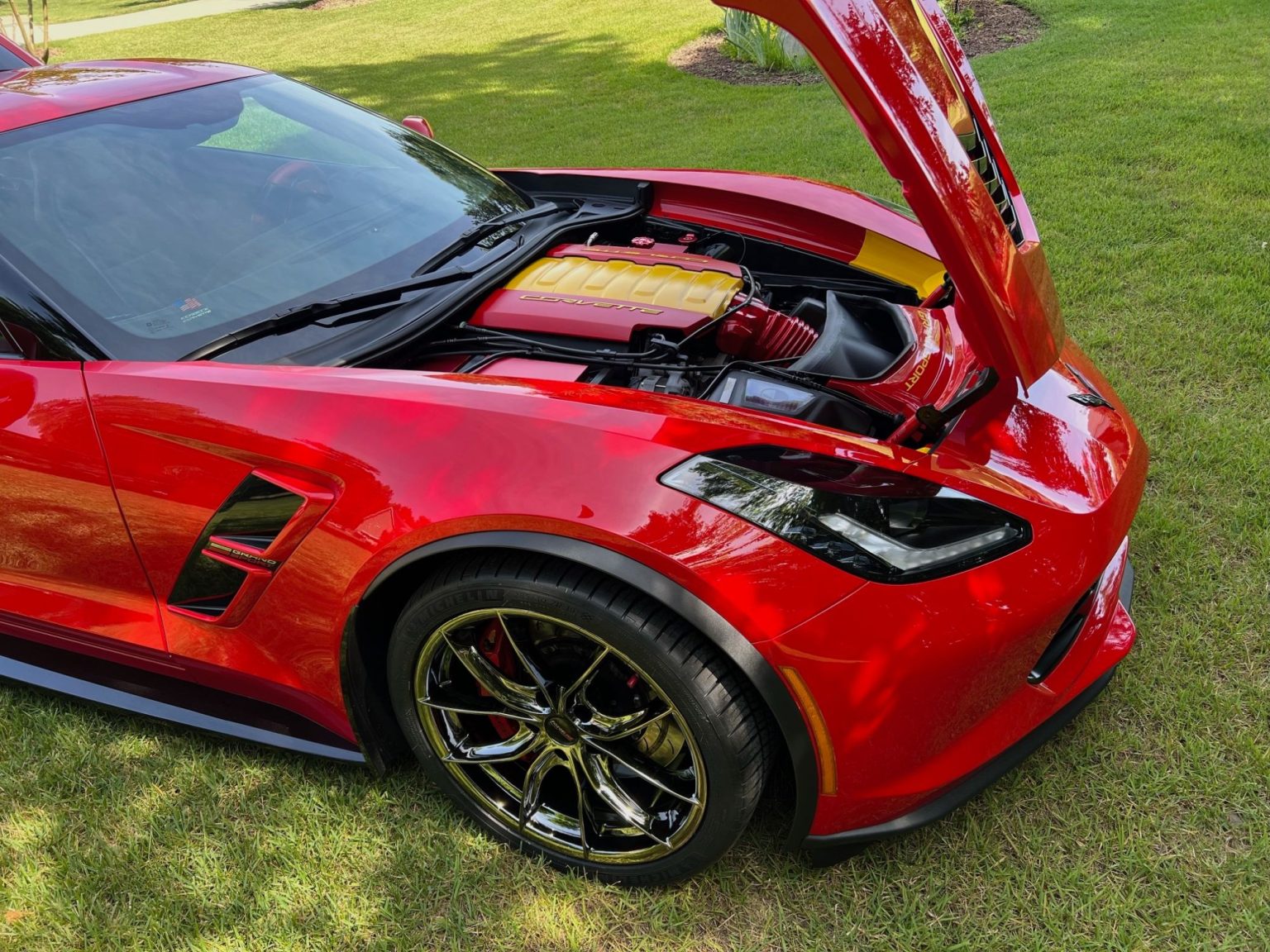 Chevrolet Corvette C7 Grand Sport Red Forgeline Flow Formed F01 | Wheel ...