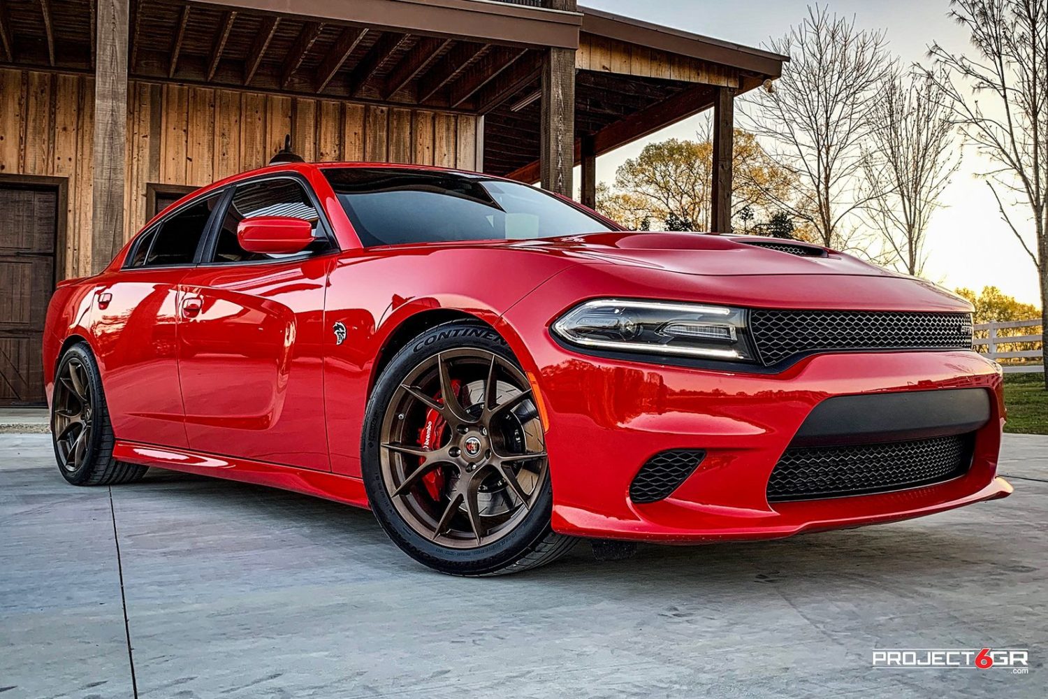 Dodge Charger Hellcat Red Project 6GR TEN | Wheel Front