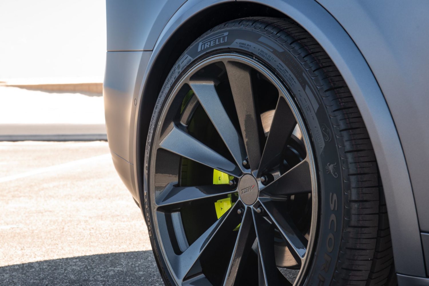 Tesla Model X Grey TSW Aileron | Wheel Front