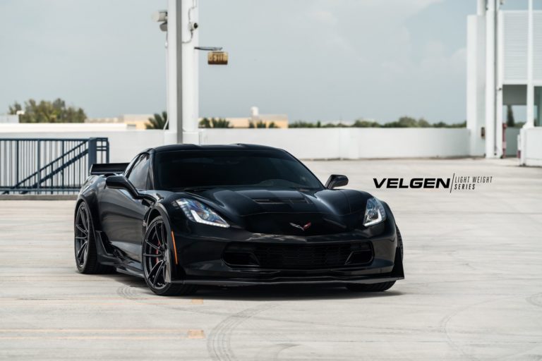 Chevrolet Corvette C7 Grand Sport Black Velgen VF5 | Wheel Front