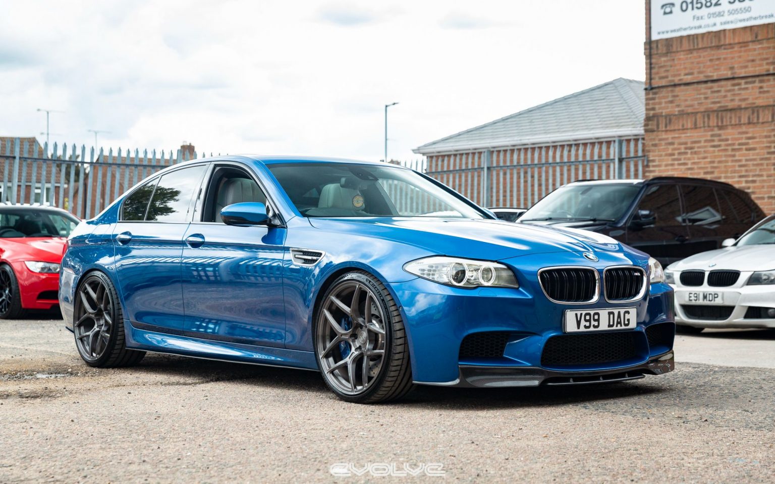 BMW M5 F10 Blue 6Sixty Design Emblem Monoblock | Wheel Front