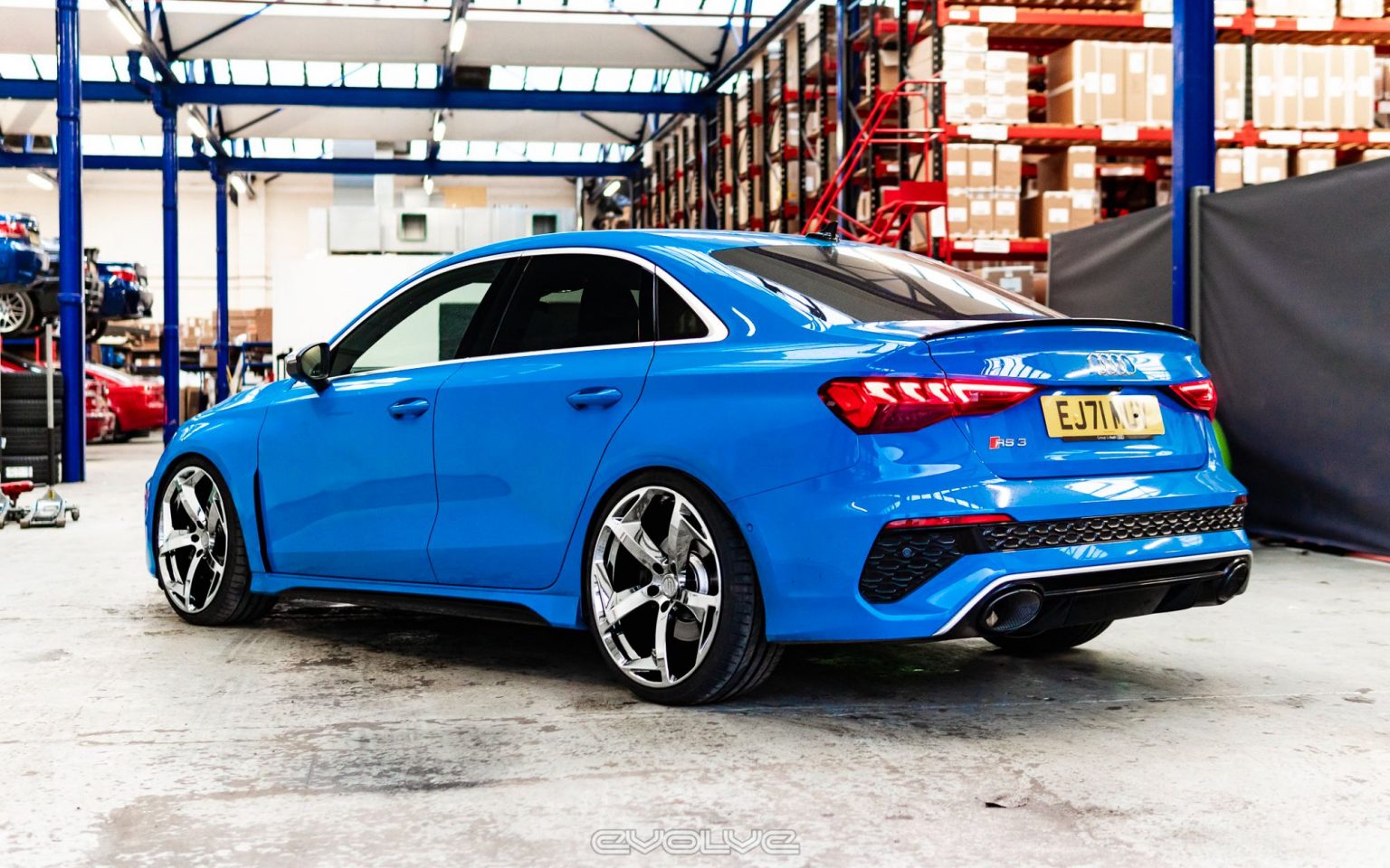 Audi RS3 8Y Sedan Blue 6Sixty Design Rotella Monoblock | Wheel Front