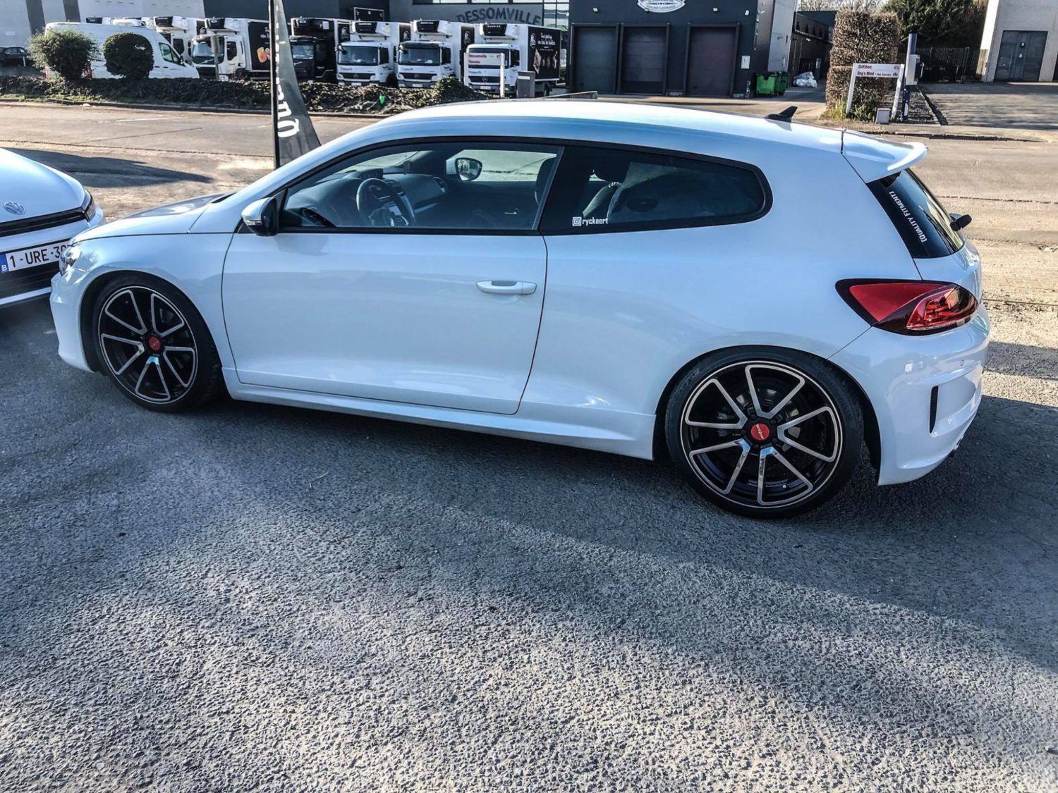 Volkswagen Scirocco White Rotiform SPF | Wheel Front