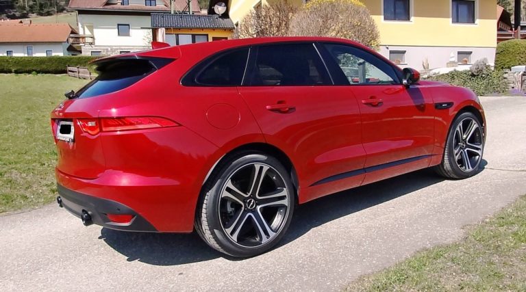 Jaguar F-Pace Red with Premier Edition CS5 Aftermarket Wheels | Wheel Front