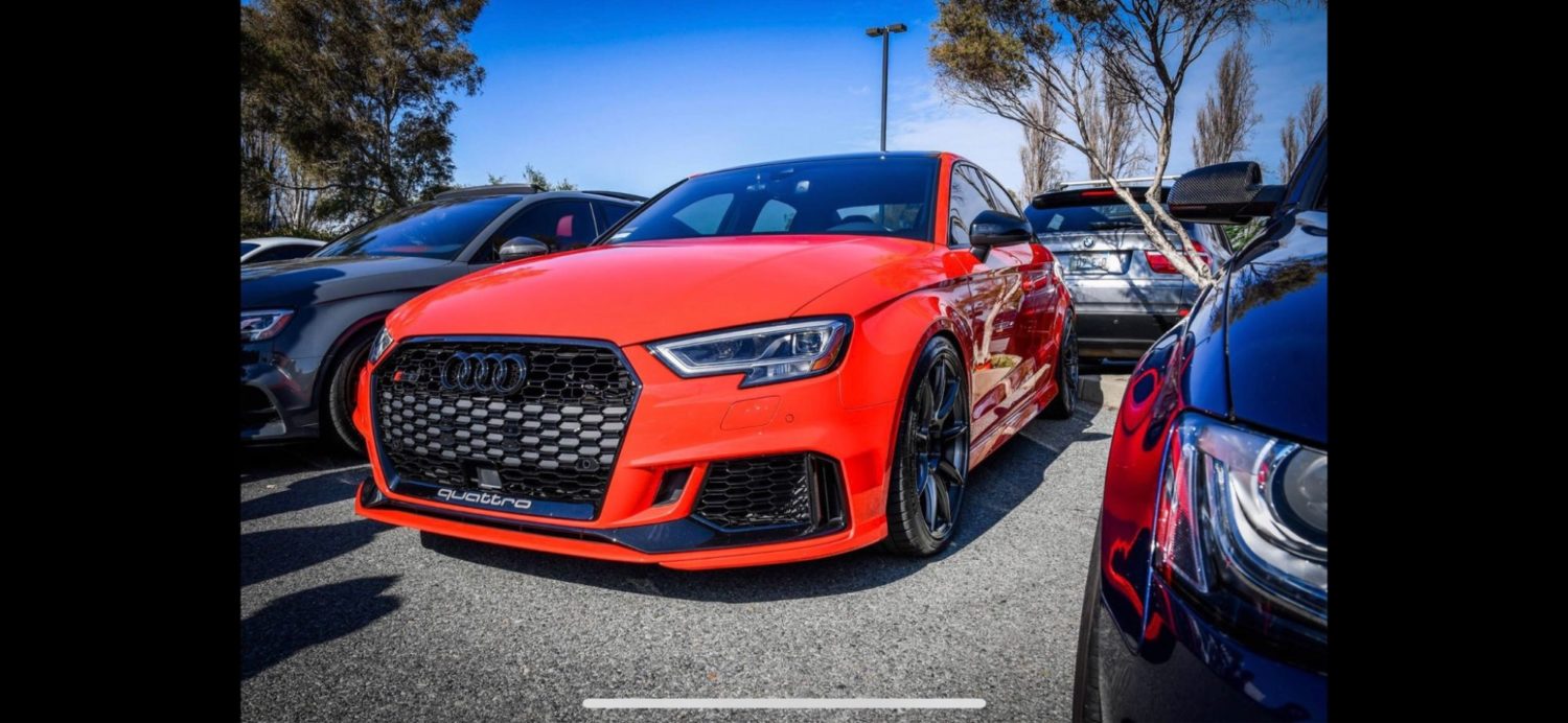Audi RS3 8V Sedan Red BC Forged RZ39 | Wheel Front