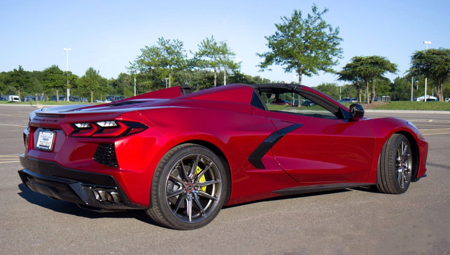 Chevrolet Corvette C8 Stingray Red Vossen HF-3 | Wheel Front